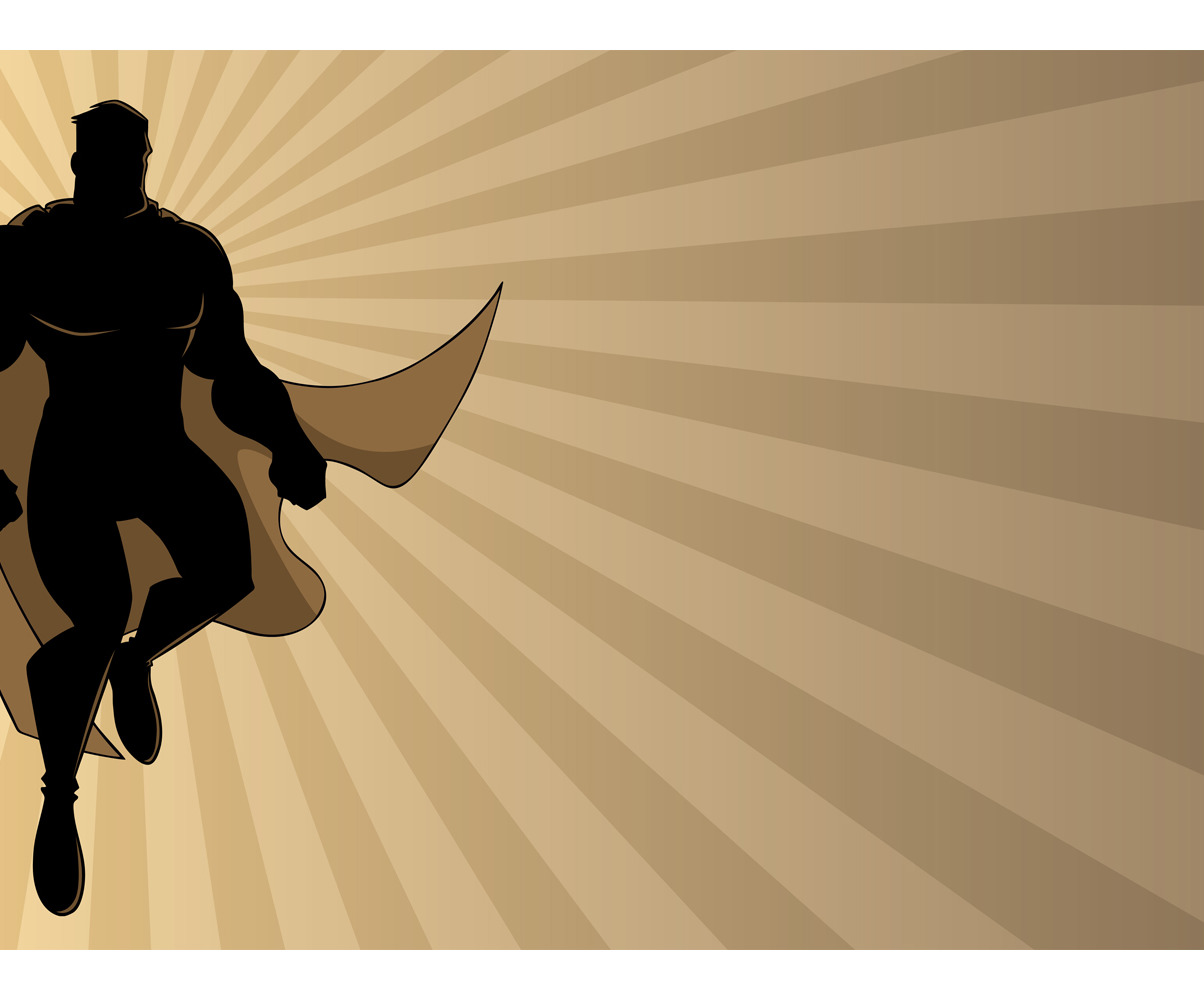 Superhero Flying Ray Light Silhouette 2 Illustration #146894