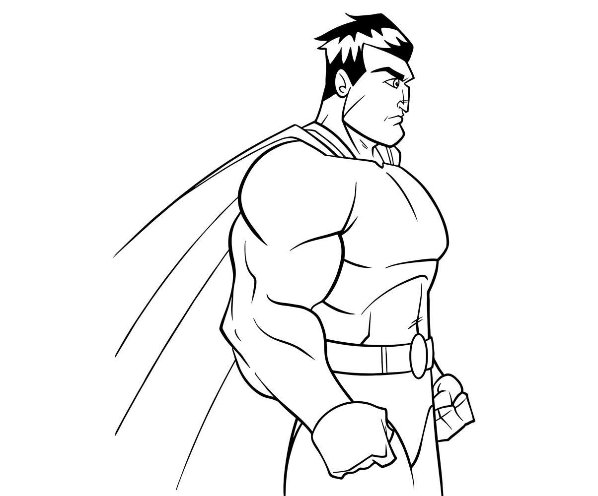 Superhero Side Profile Line Art Illustration #146840