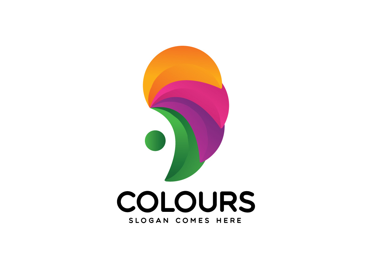 Colours Logo Template Template de Logotipo №147125