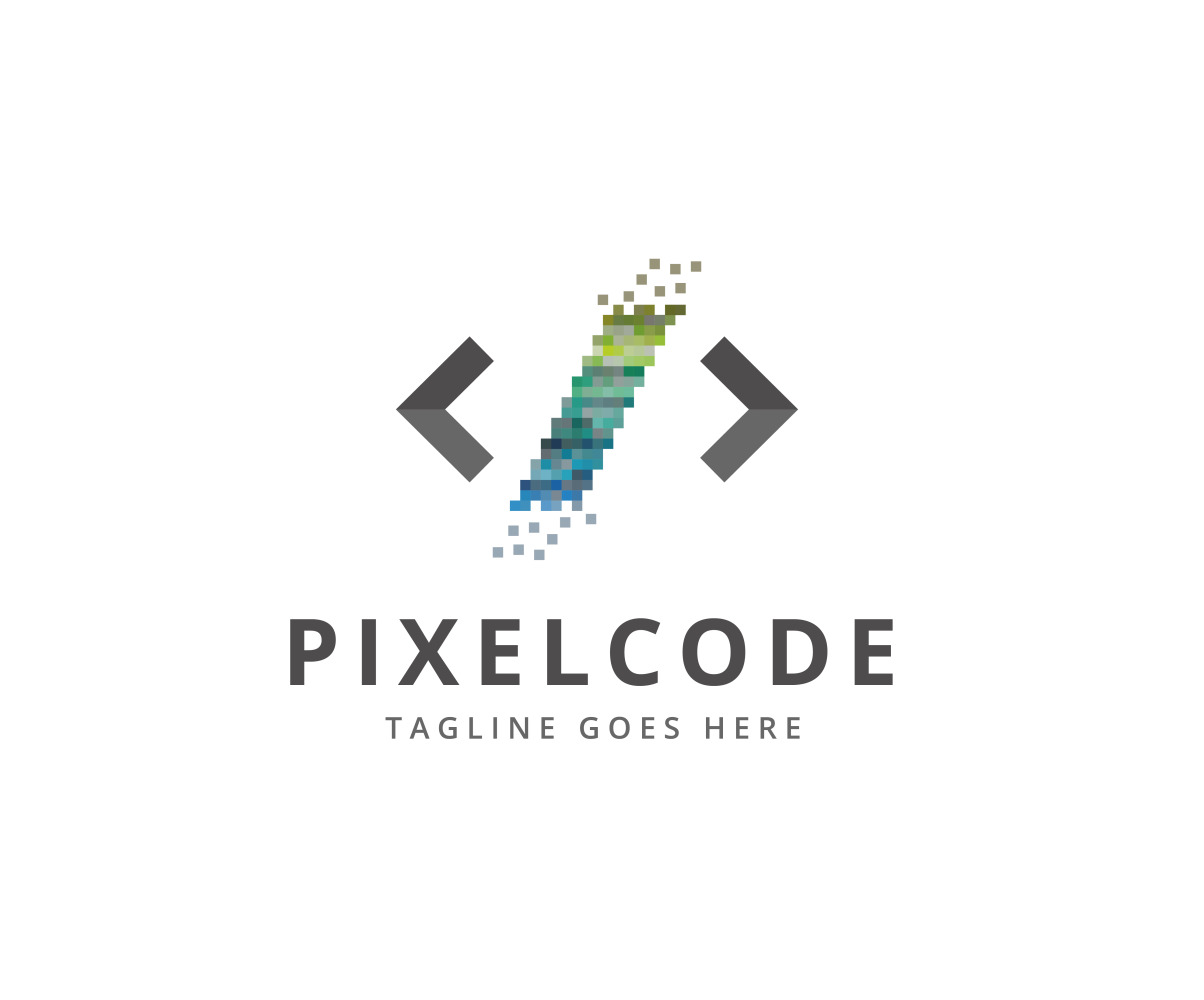 Pixel Code Logo Template #149568 - TemplateMonster