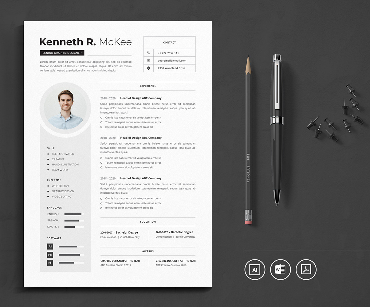CV Vol.41 Resume Template Önéletrajz sablon 152230