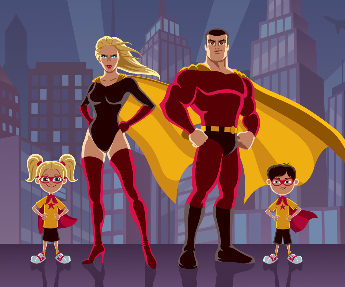Superhero Family 2 Illustration #152627
