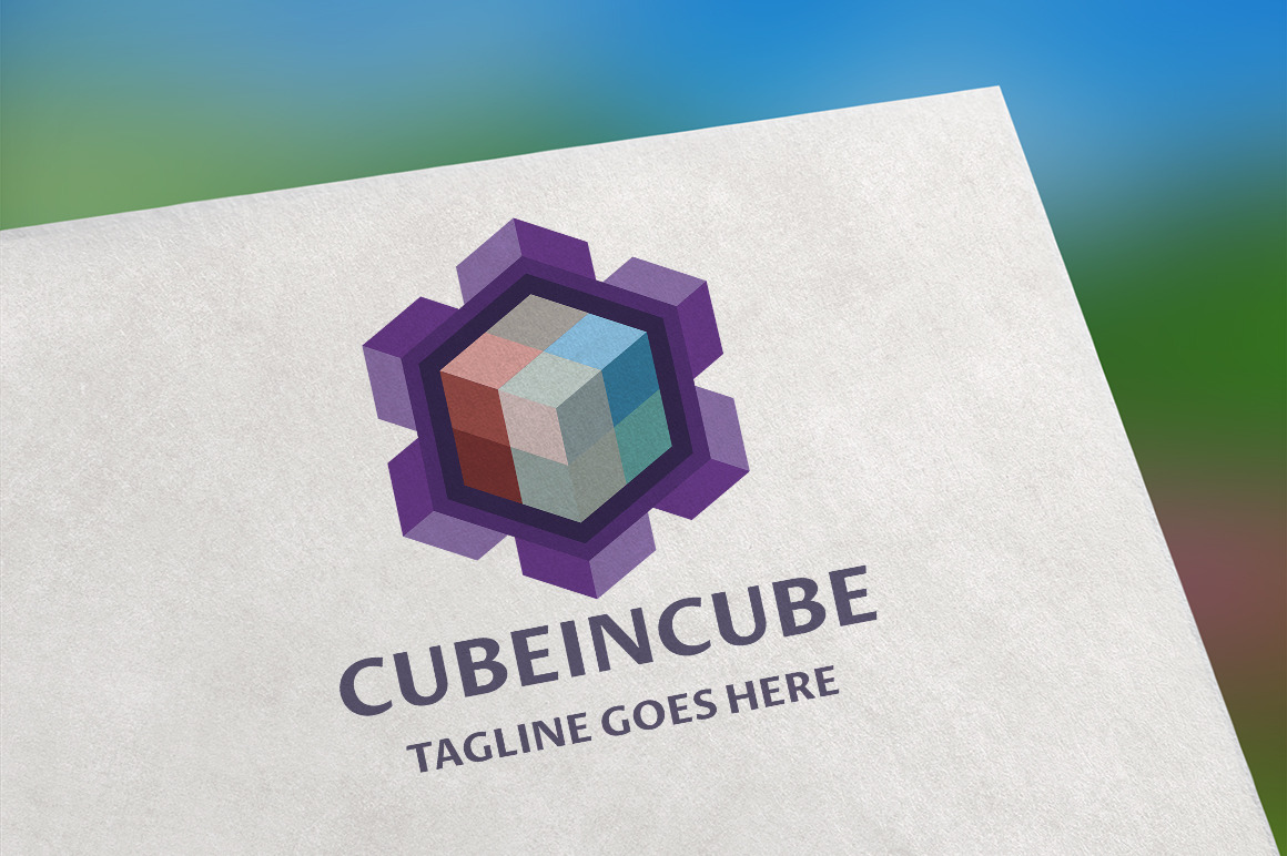 Cube in cube Logo Template Template de Logotipo №153611