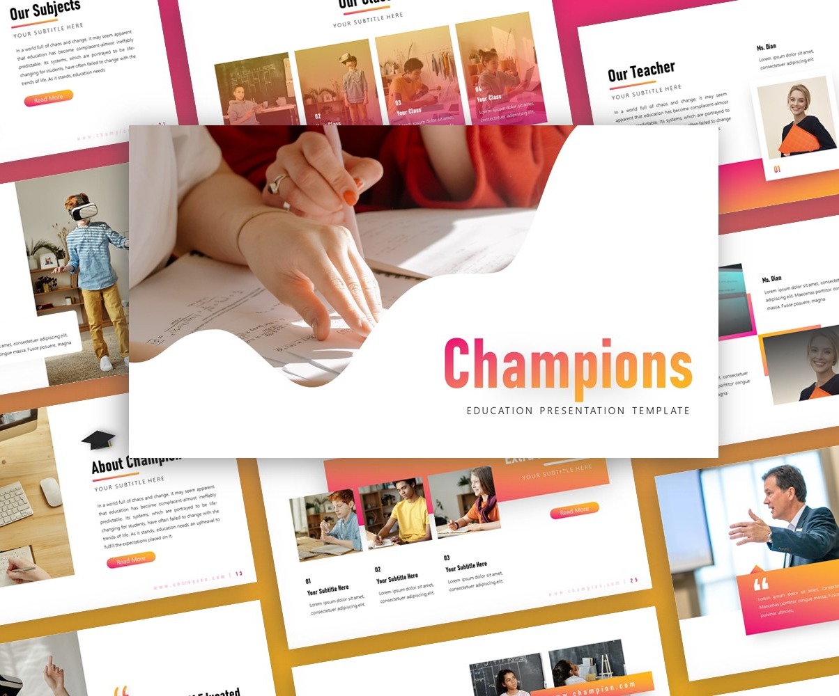 Champion Education Presentation PowerPoint Template #154248