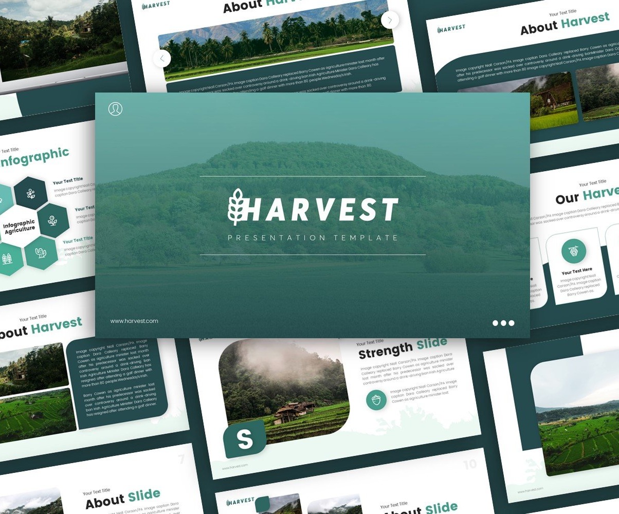 Harvest Agriculture Presentation PowerPoint Template #154239