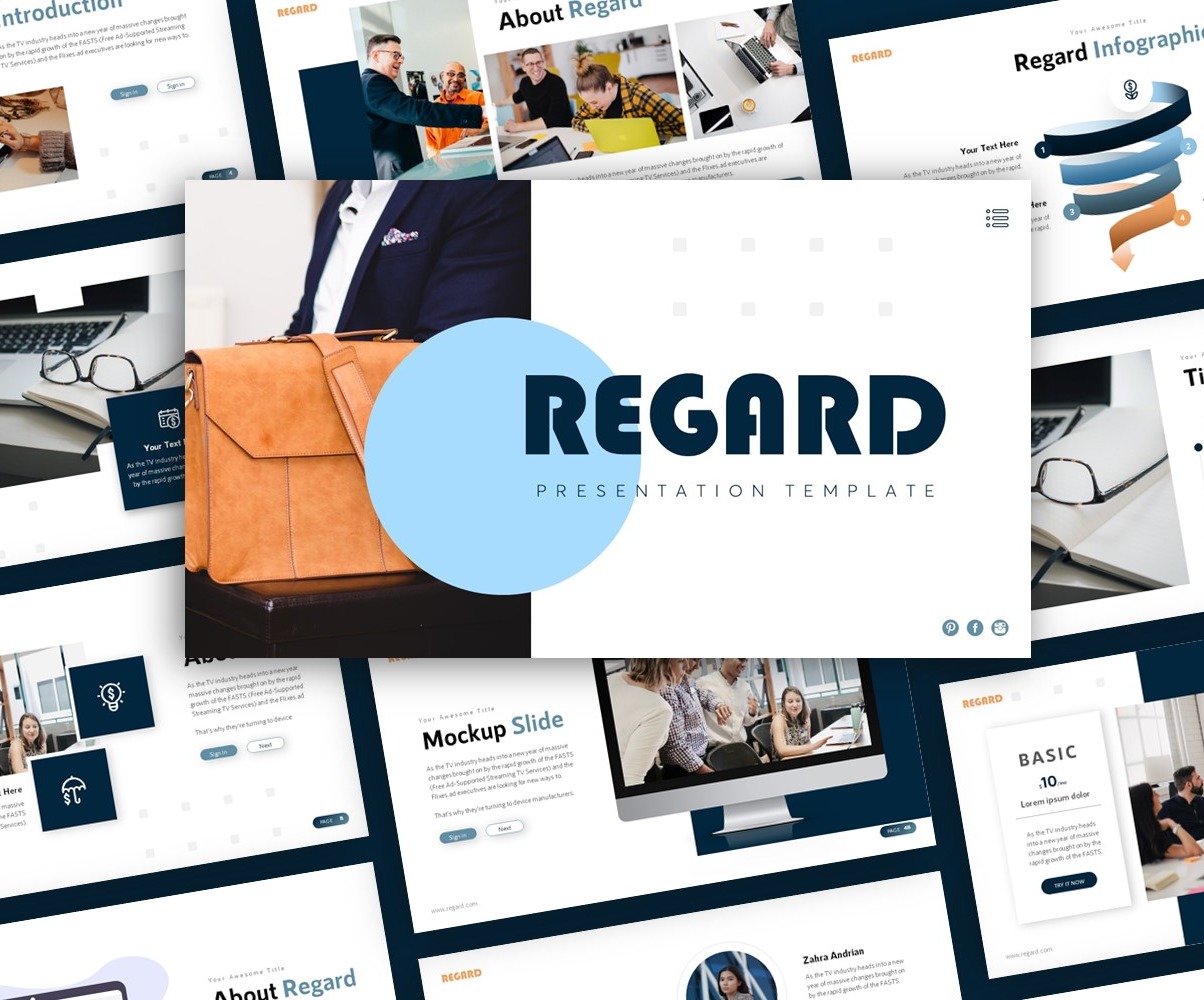 Regard Business Presentation PowerPoint Template #156872