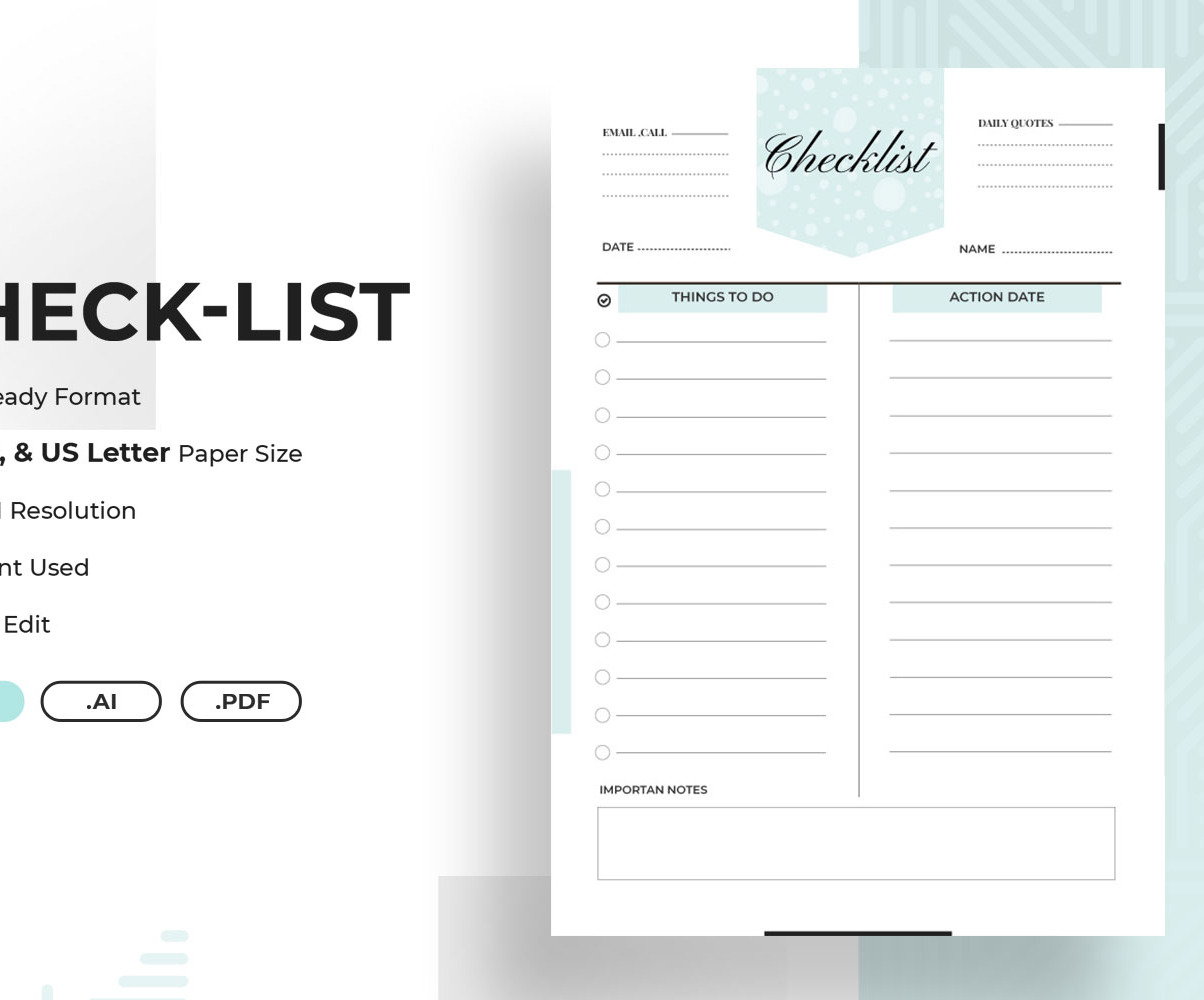 Project/Events Checklist Planner #158465 - TemplateMonster