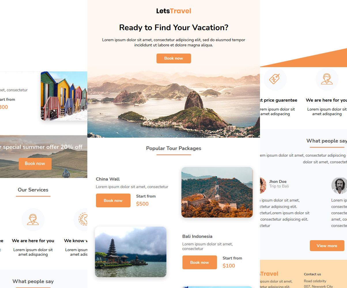 LetsTravel - Travel newsletter template multipurpose #171343
