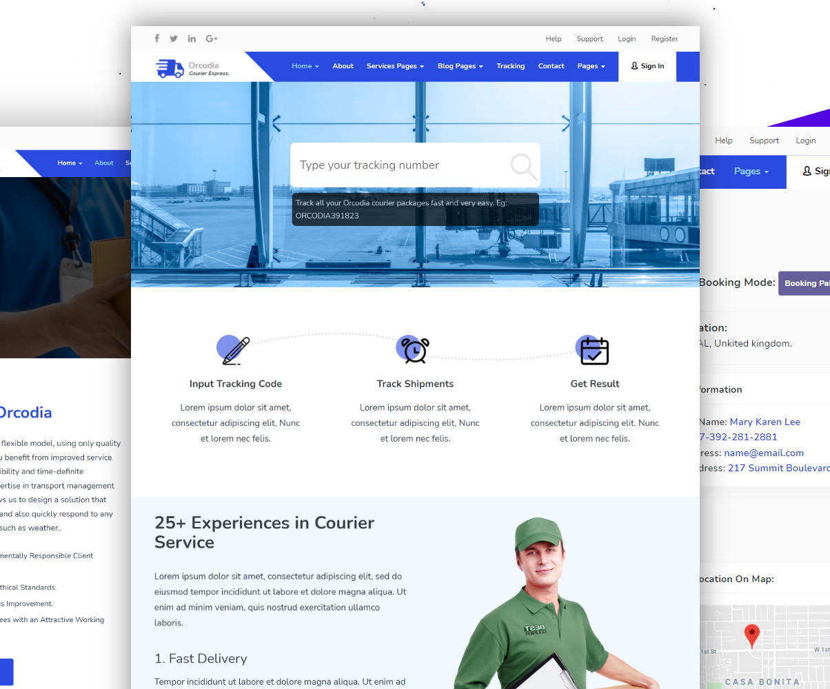 Orcodia - Courier & Delivery Service Mordern HTML Template