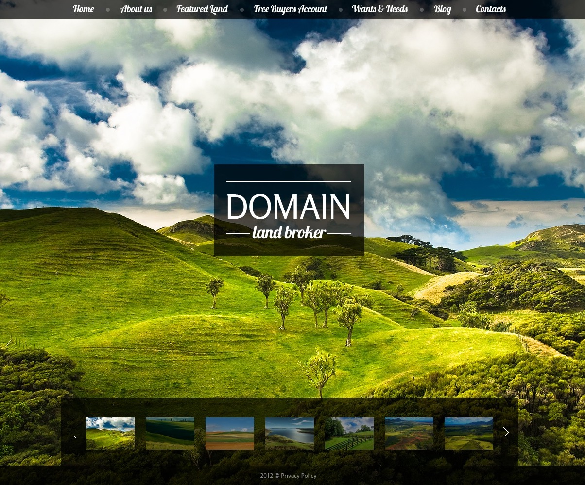 Land Broker Website Template #40319