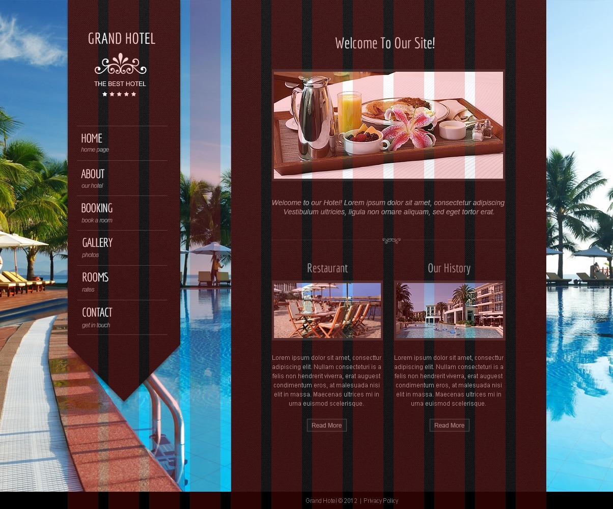 Hotels Website Template #41680 - TemplateMonster