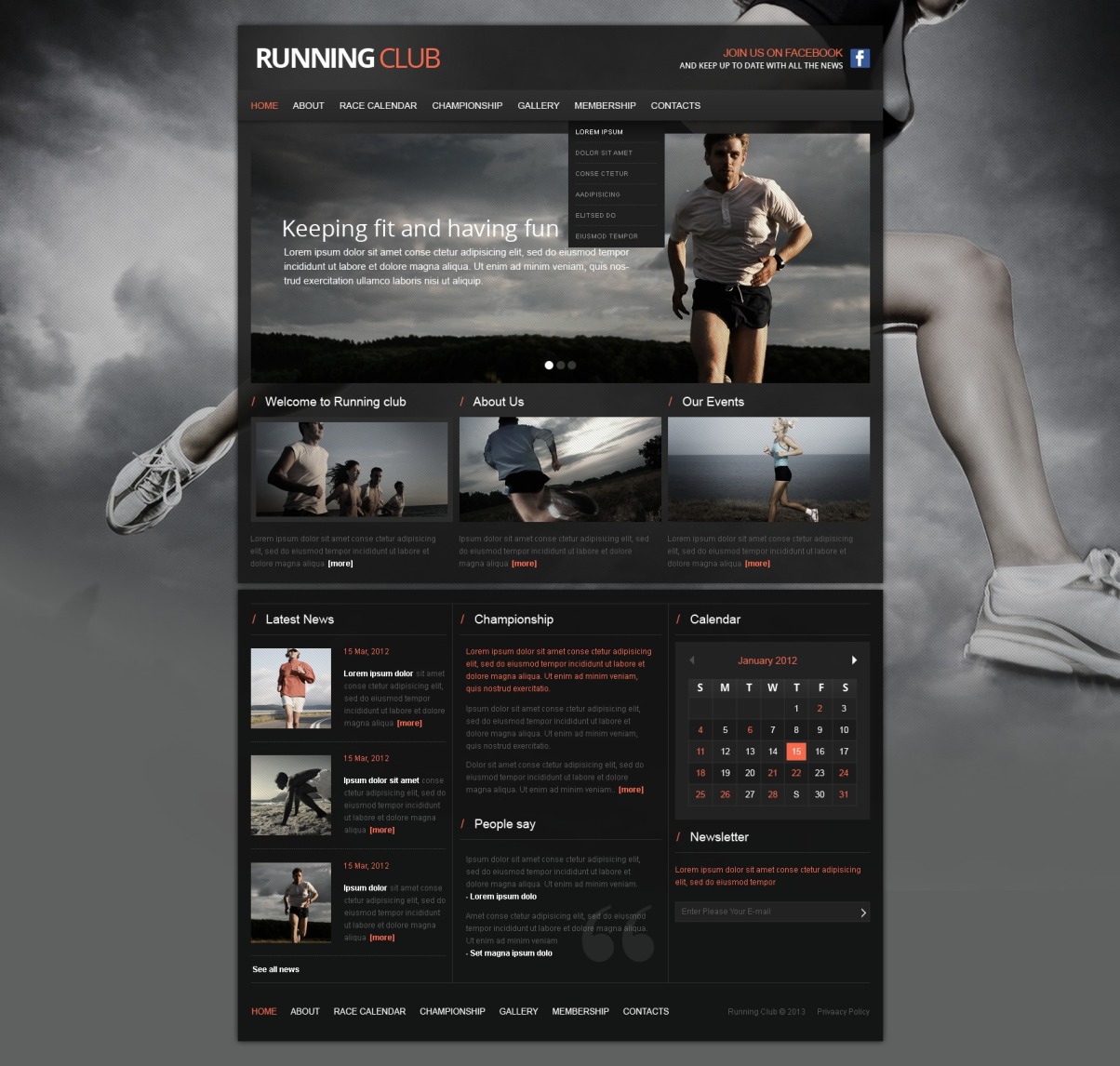 Running Website Template #42520