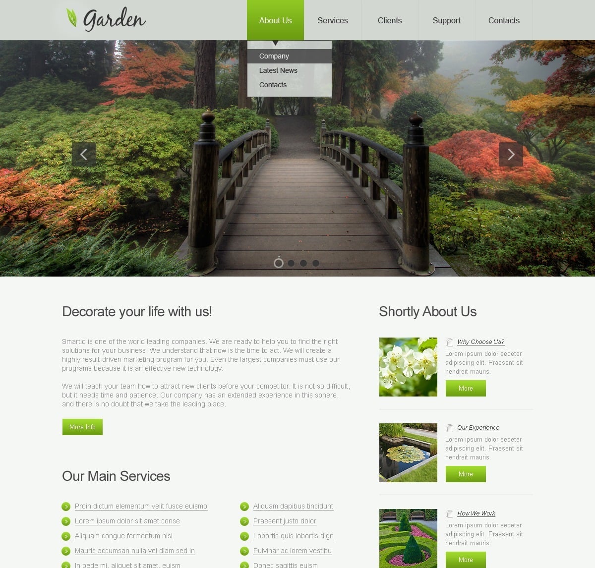 Garden Design Responsive Website Template #42981