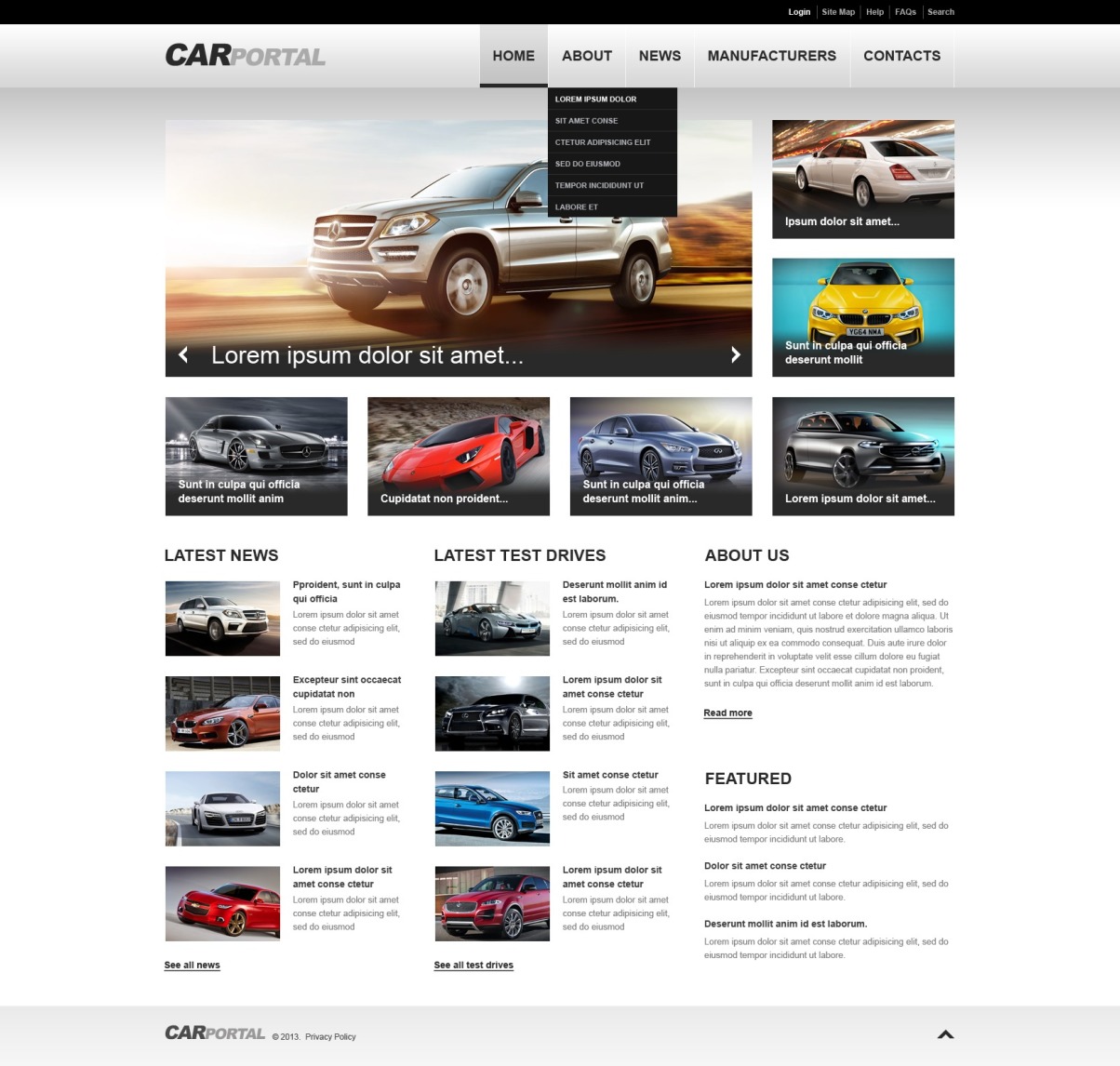 Car Responsive Website Template #43742