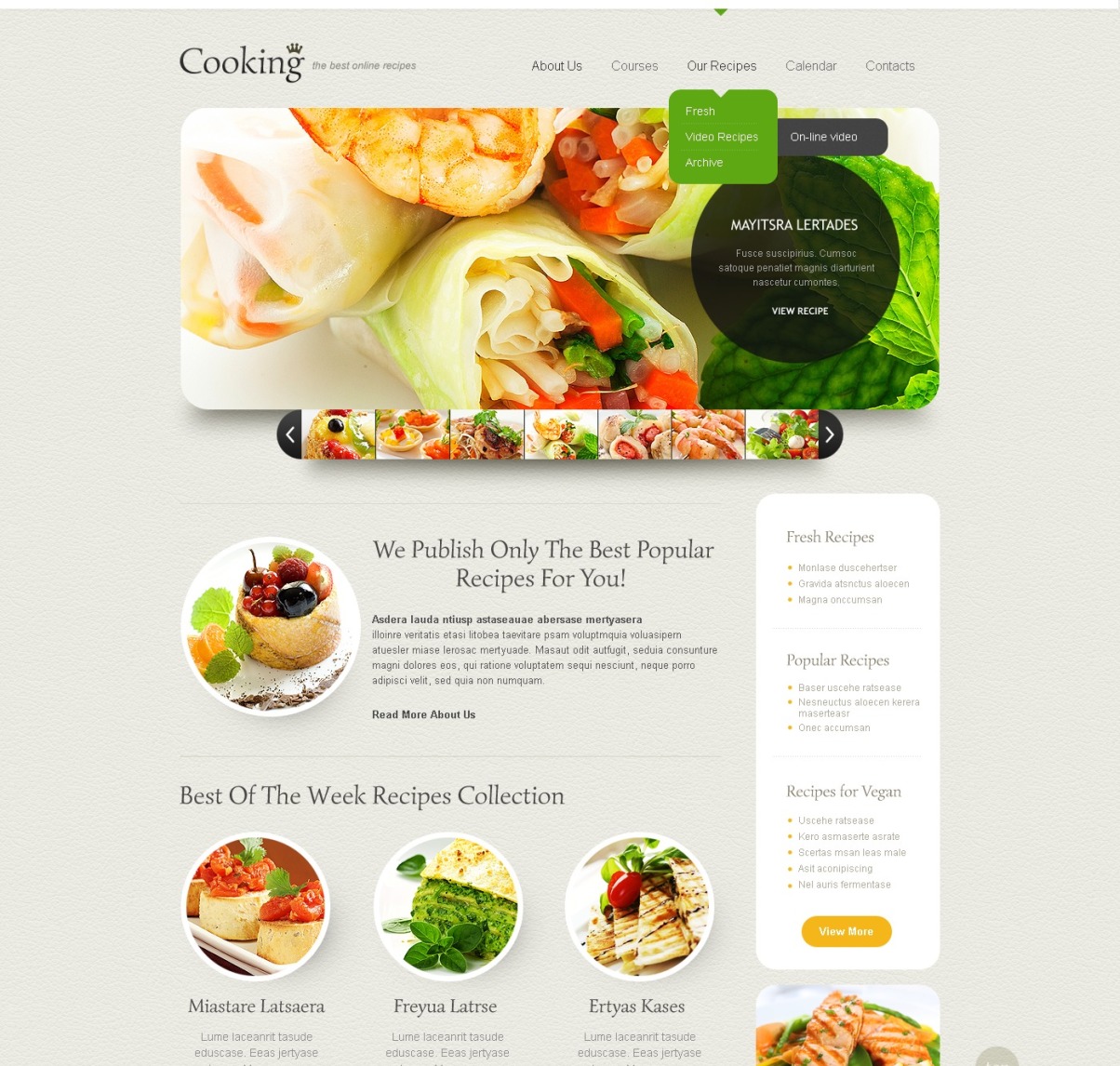 Cooking Responsive Website Template #44199