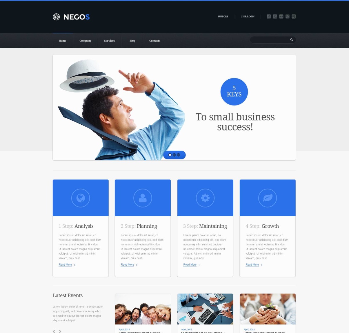 Outsourcing Company Responsive Website Template #45080