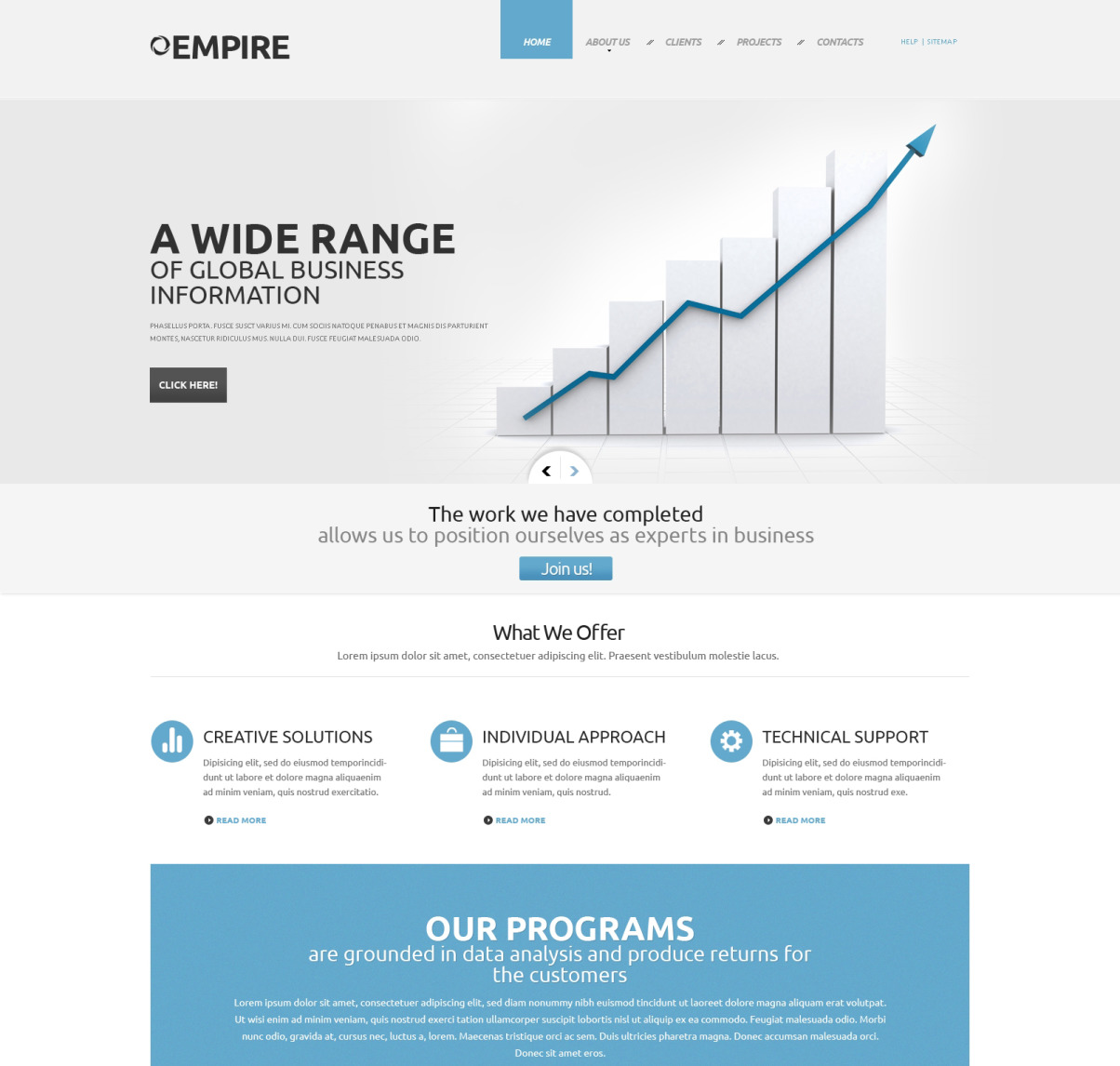 Investment Company Responsive Website Template #45486