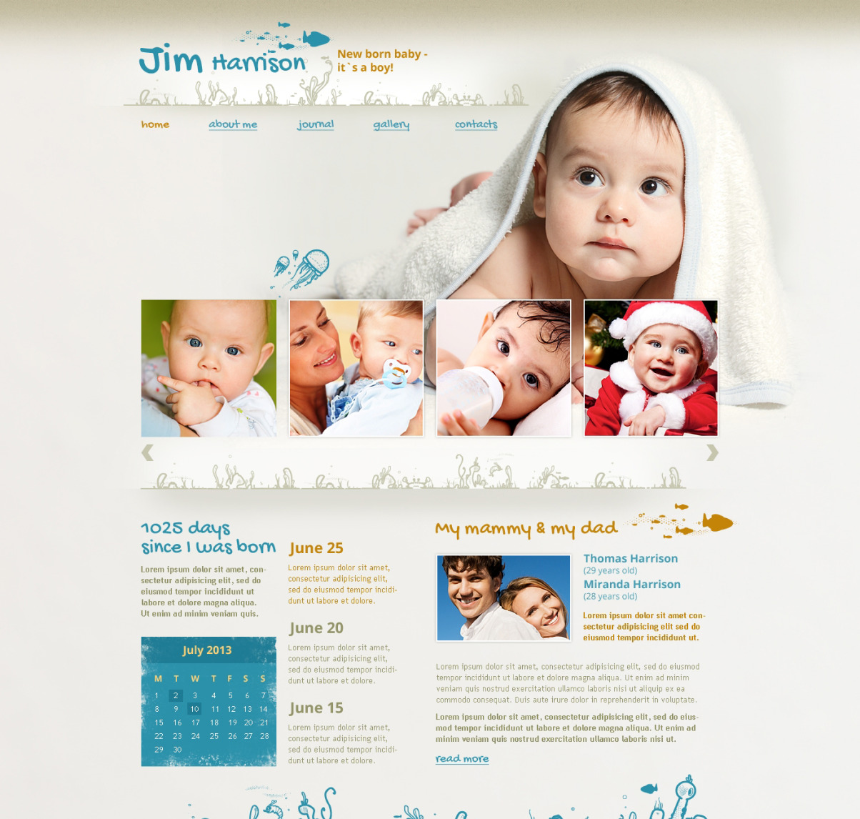 Newborn Responsive Website Template #46029