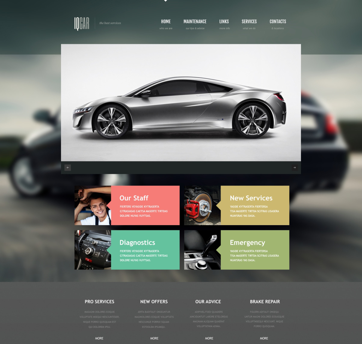 Car Repair Responsive Website Template 46252