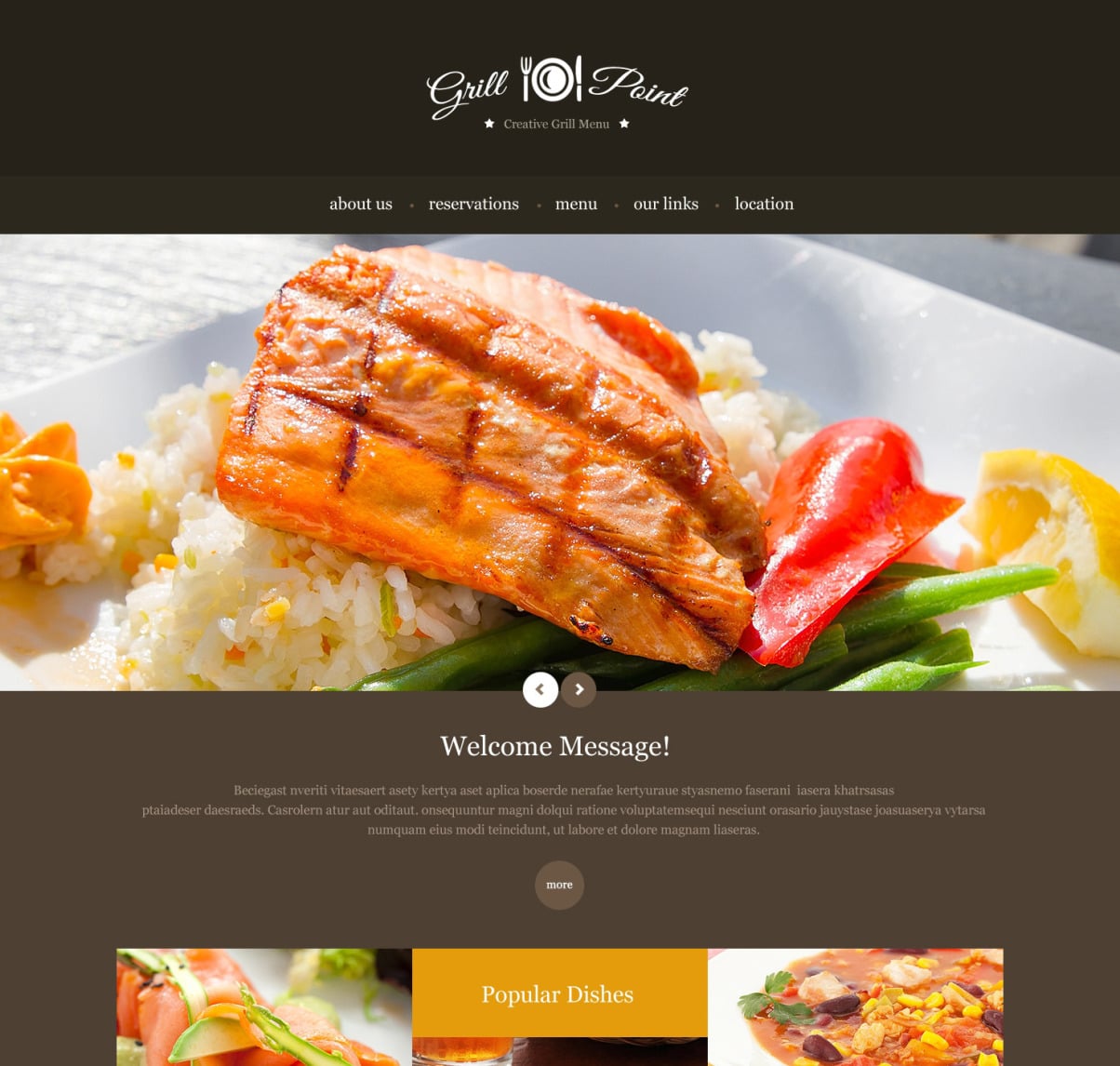 BBQ Restaurant Responsive Website Template #46543