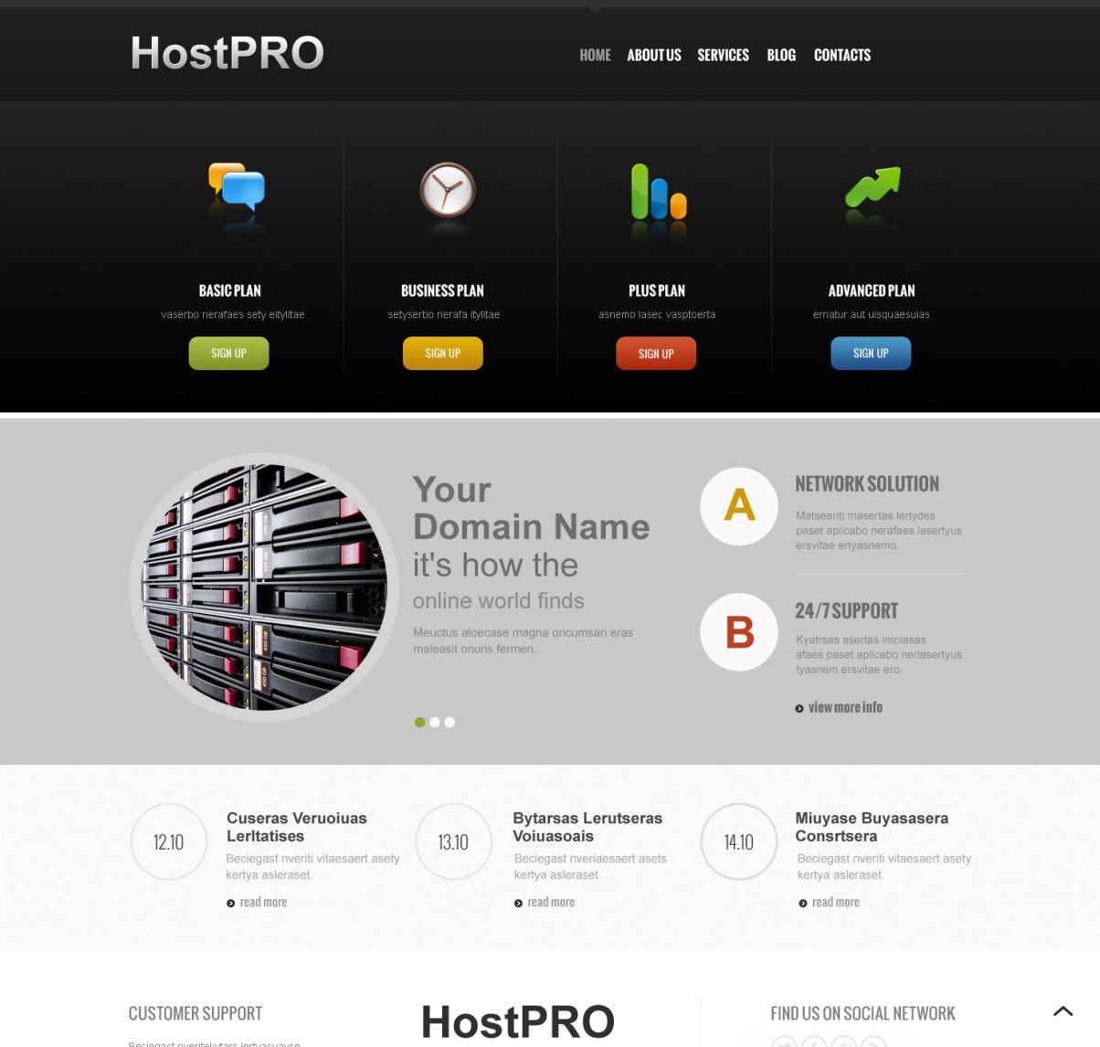 Hosting Responsive Joomla Template #47155