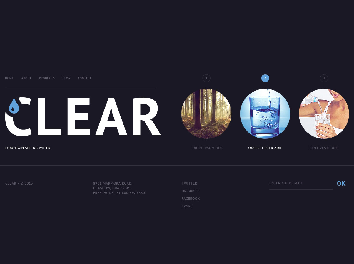 Water Website Template #47263
