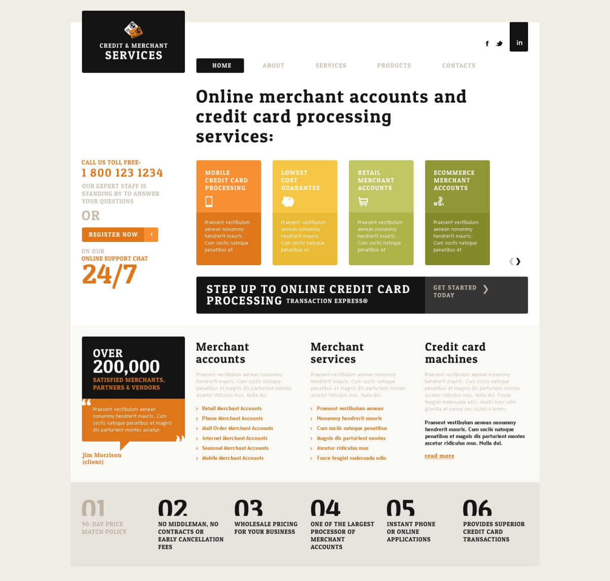 Merchant Services Responsive Website Template #47768