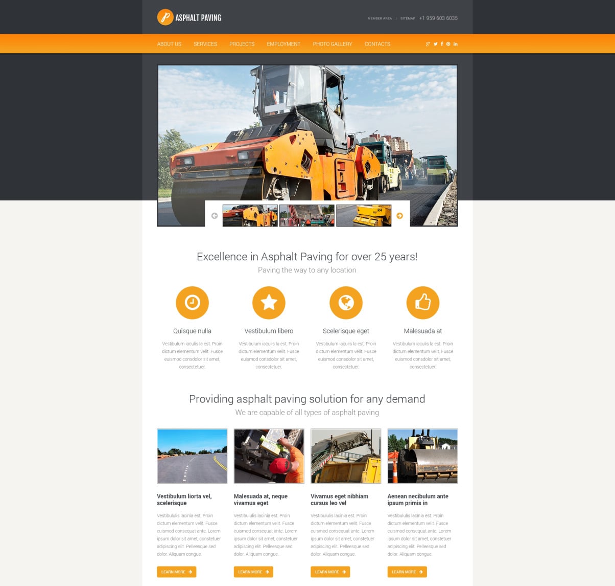 Civil Engineering Responsive Website Template #48140