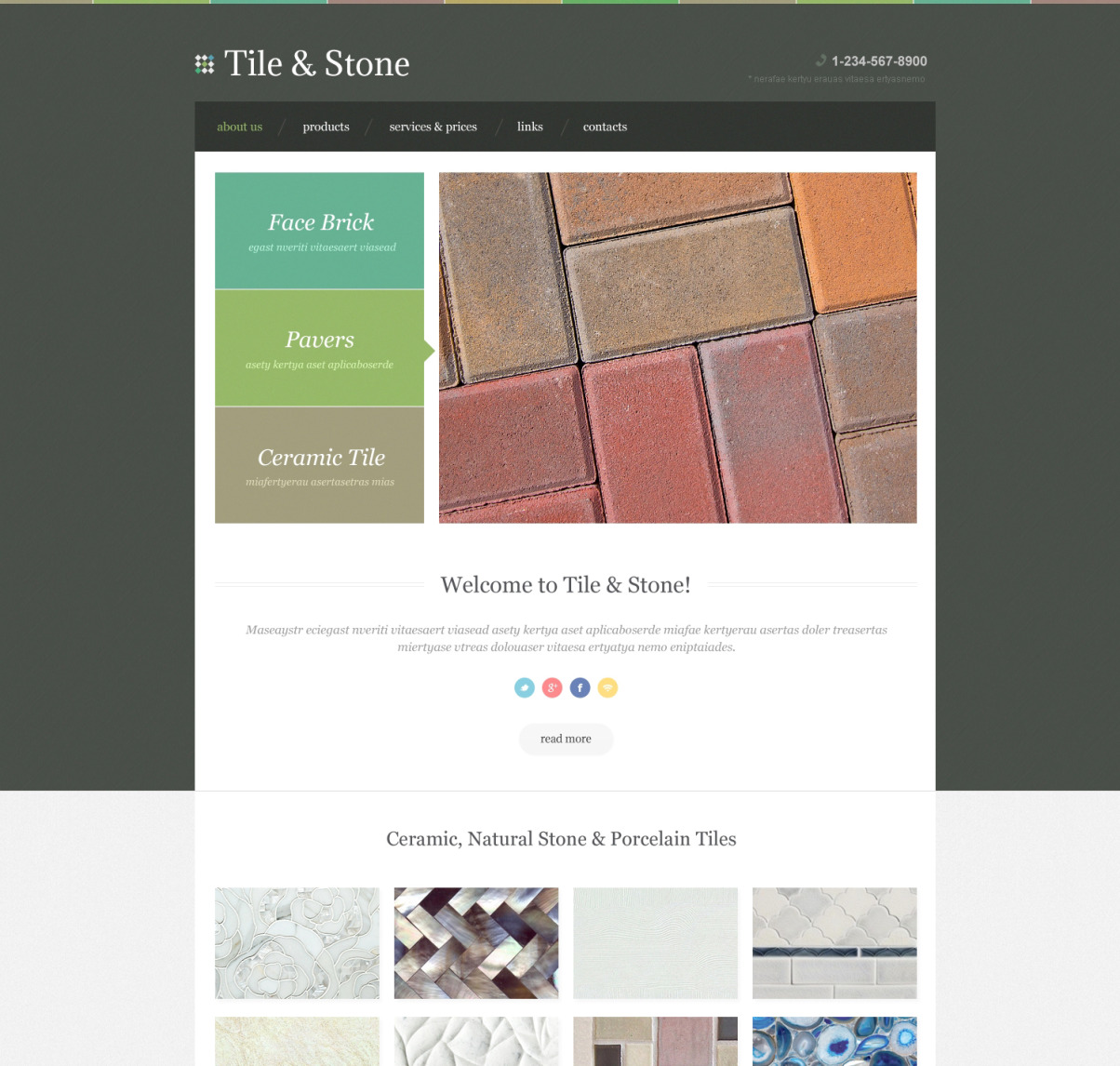 Flooring Responsive Website Template #48395
