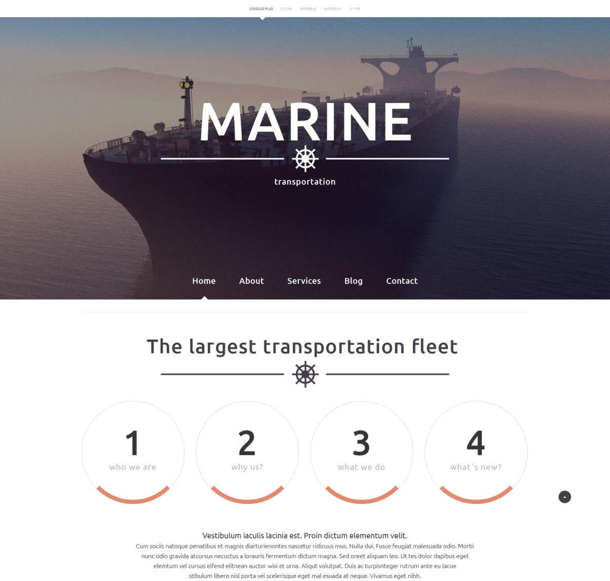 Maritime Responsive Website Template #48479