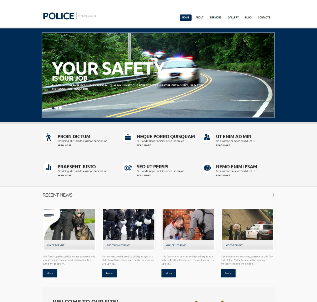 Police Responsive WordPress Theme #48787