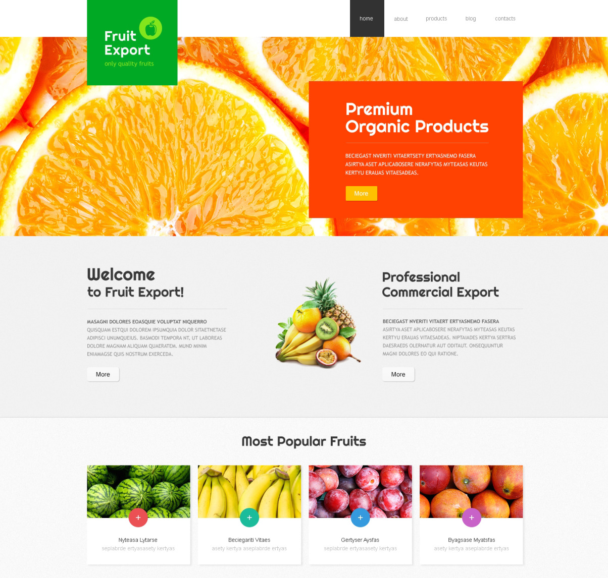 Fruit Export Joomla Template #48968