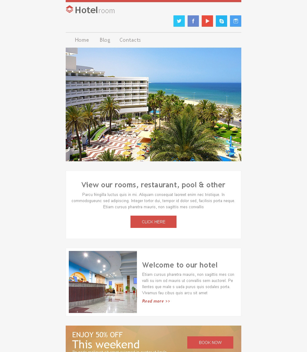 Newsletter Vorlage #49296 für Hotels