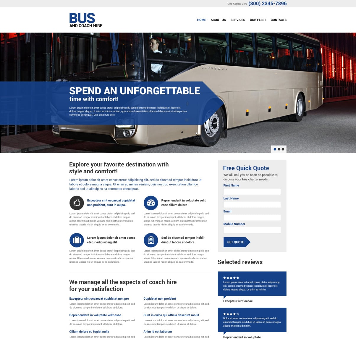 Transportation Responsive Website Template #49407