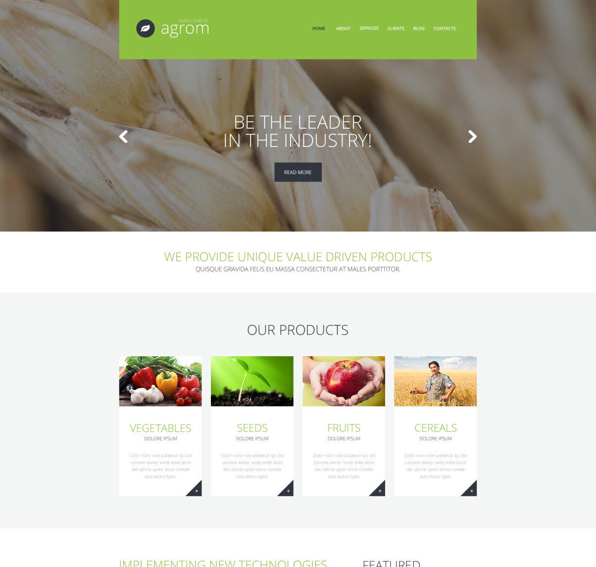 Farmers Dream Service WordPress Theme - TemplateMonster