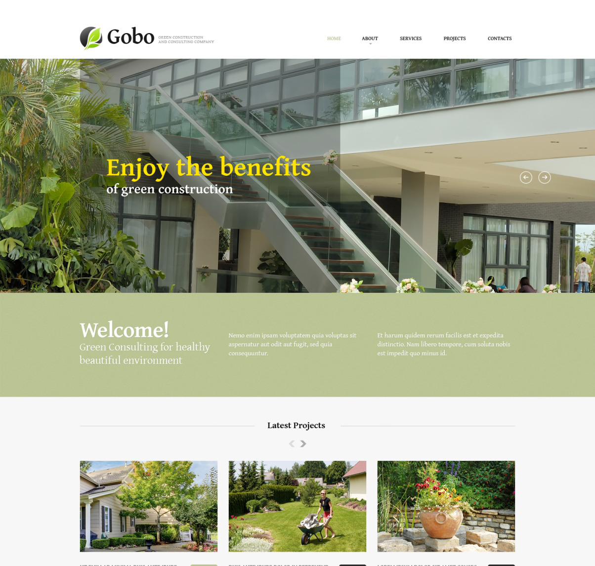 Landscape Design Responsive Website Template #49636