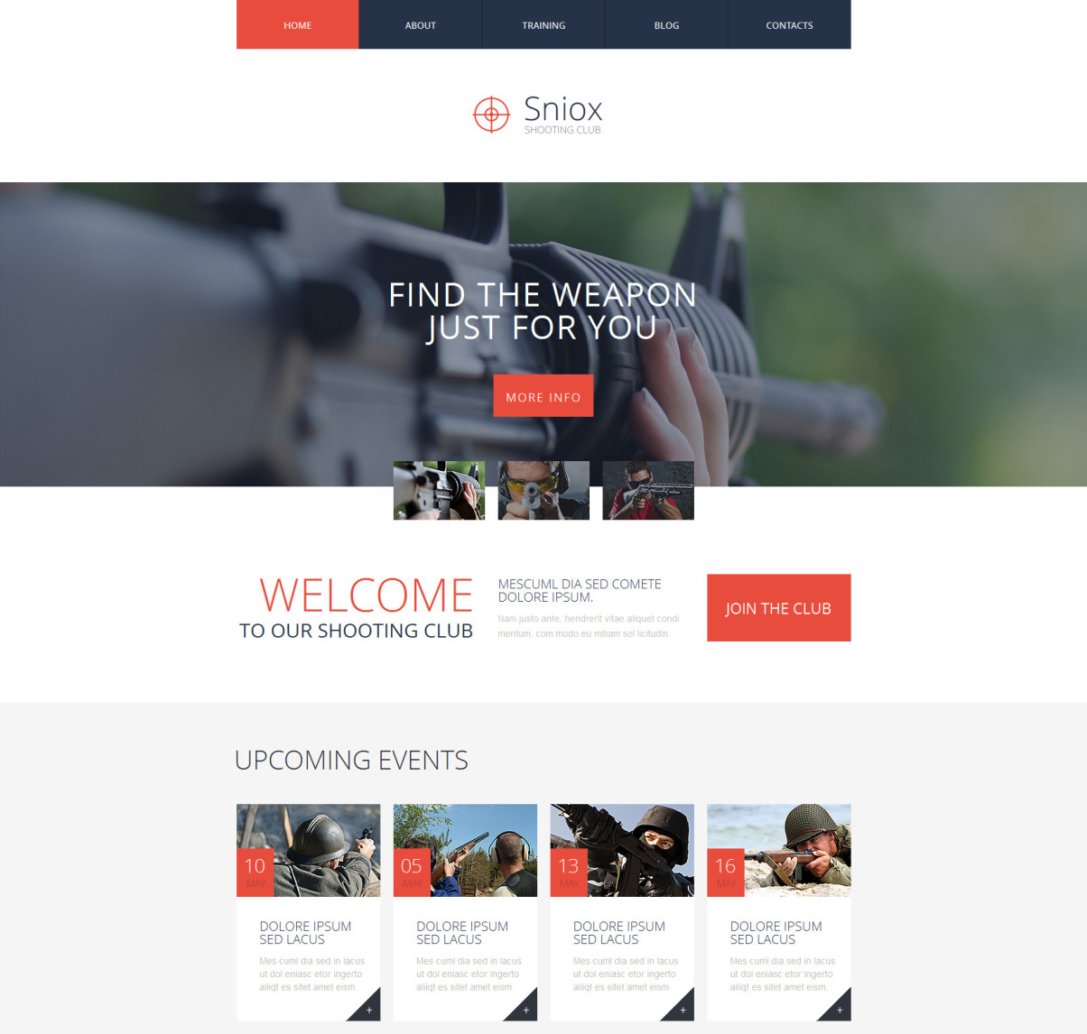 Shooting Responsive Website Template #50519