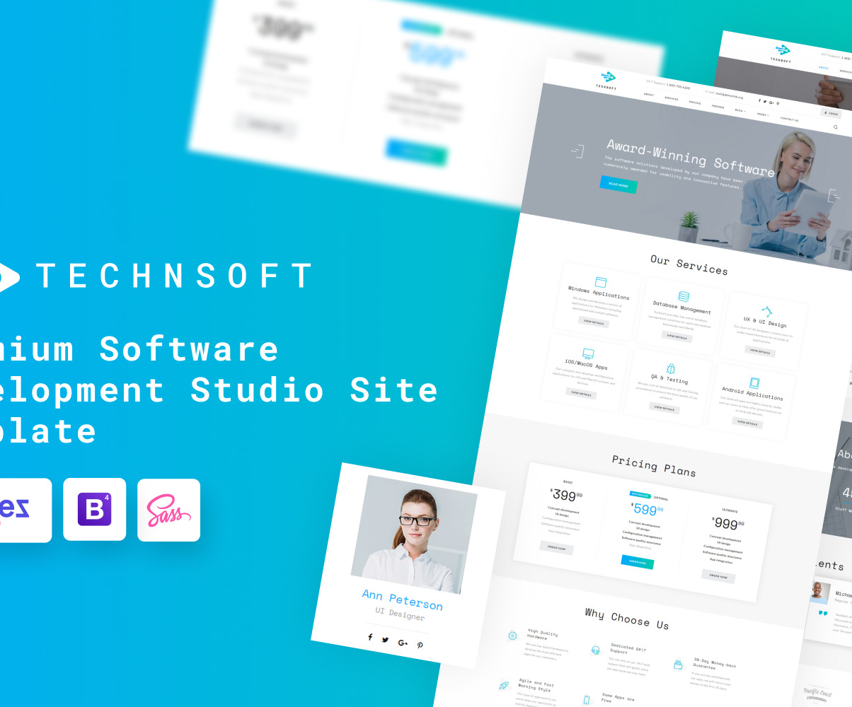TechSoft - Software Development Studio Website Template