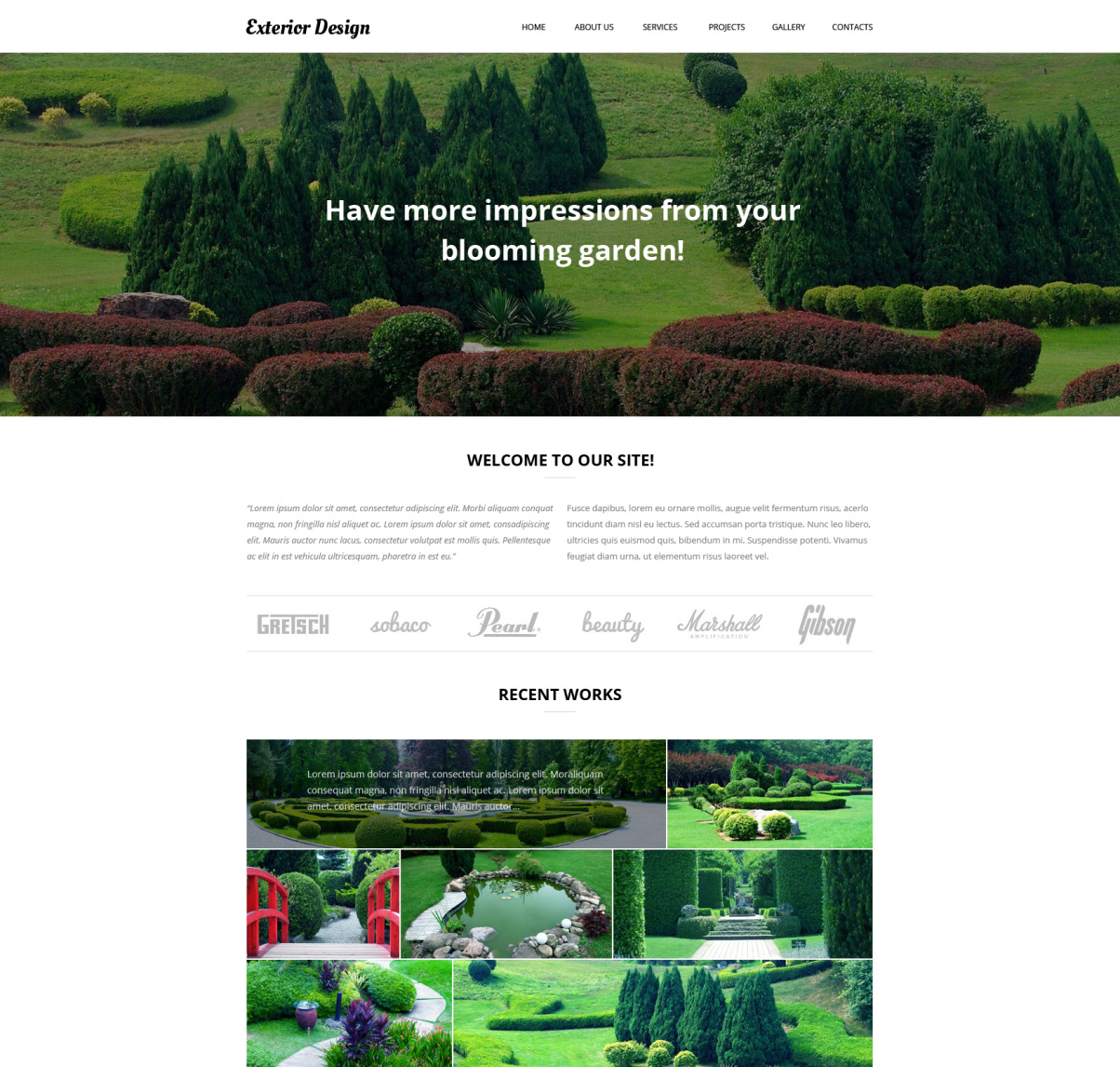 Garden Design Responsive Website Template #50866