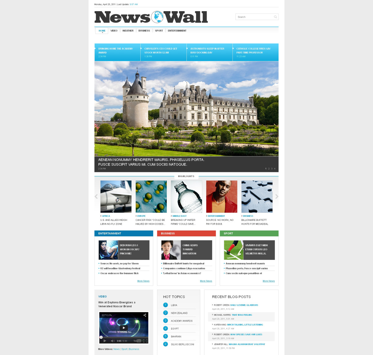 News Portal Responsive Website Template #50867