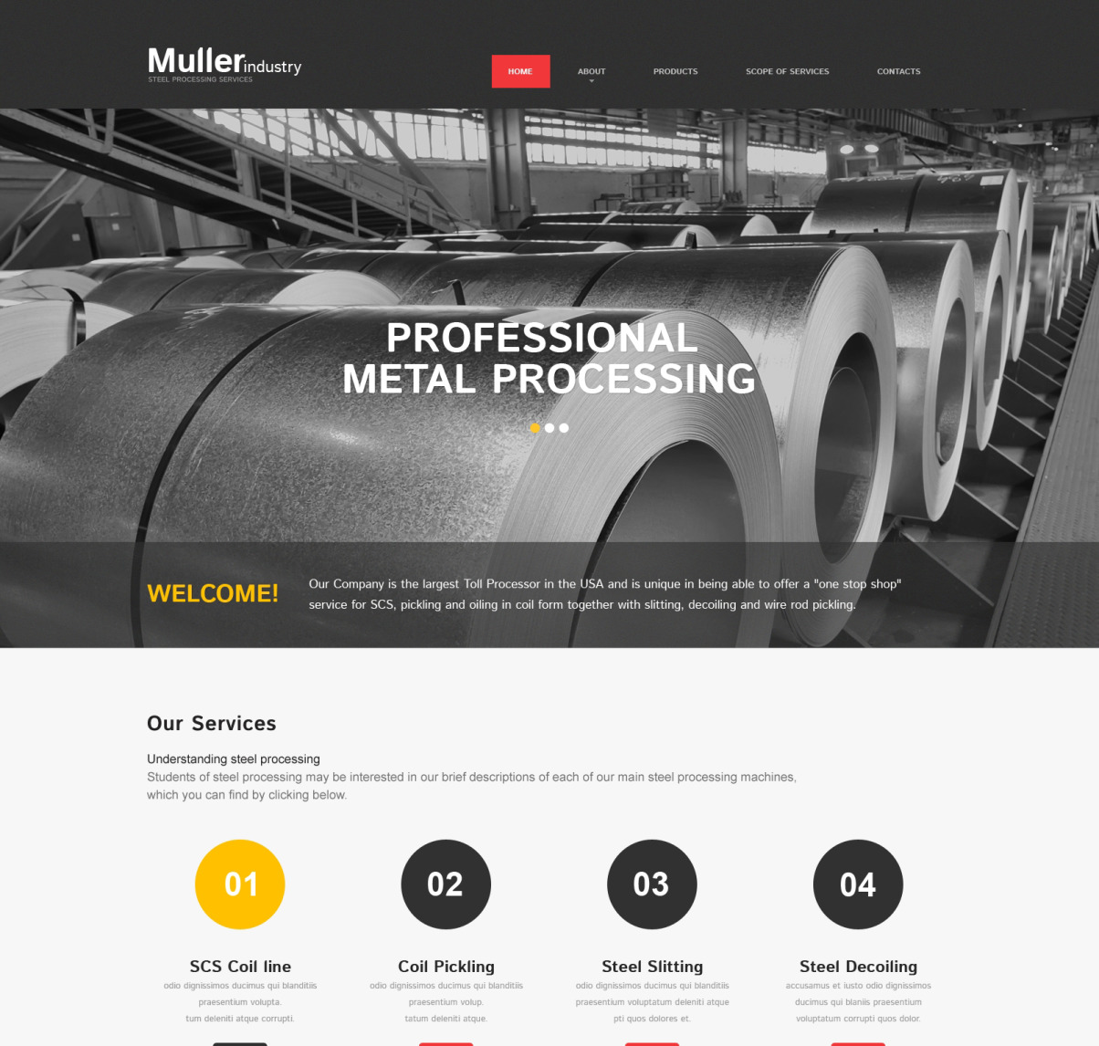 Steelworks Responsive Website Template #50865