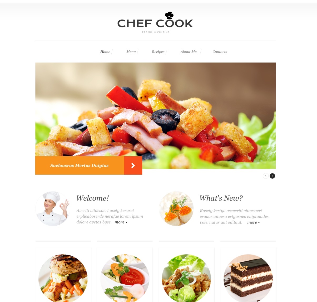 Cooking Responsive Website Template #50904