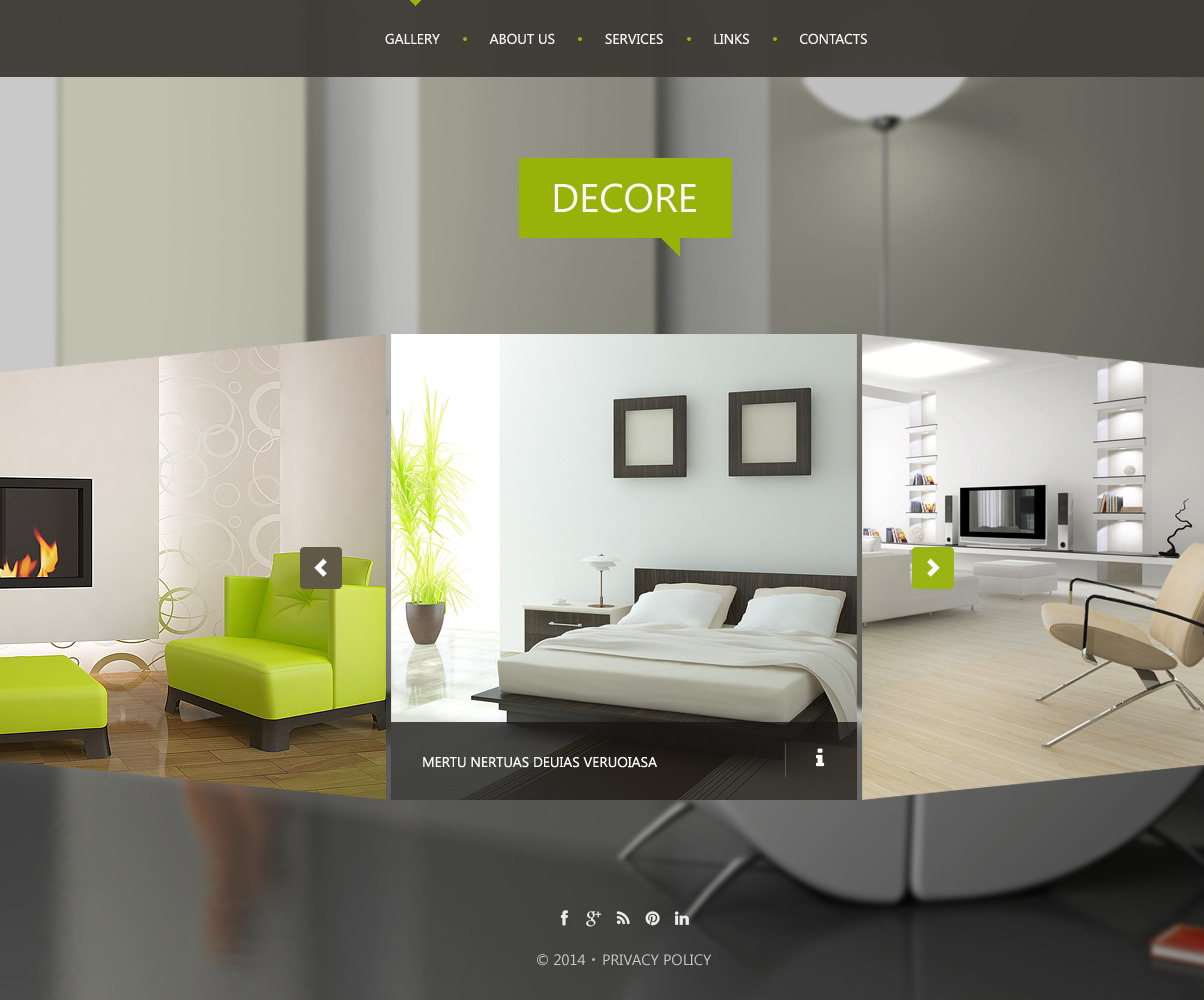 Interior Design Website Template #51116