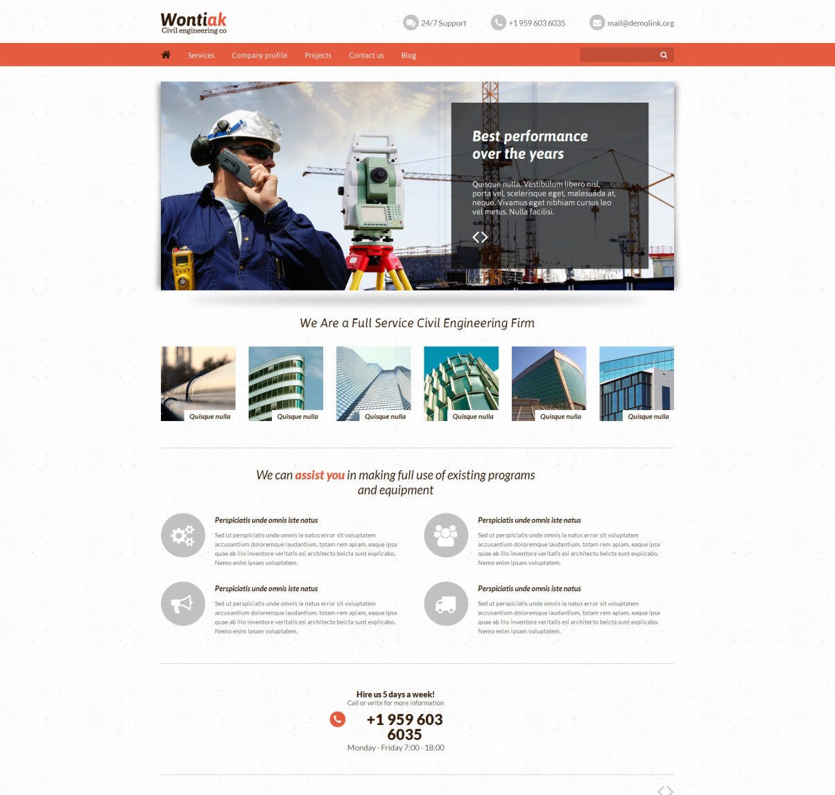 Civil Engineering Responsive Website Template