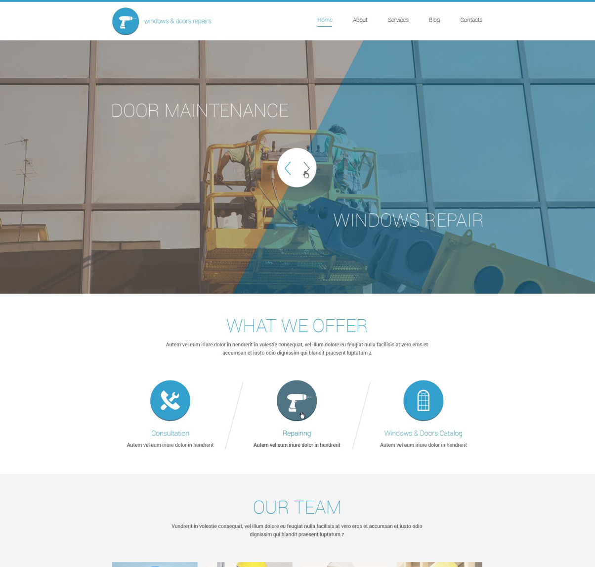 Windows Doors Repair WordPress Theme #51393