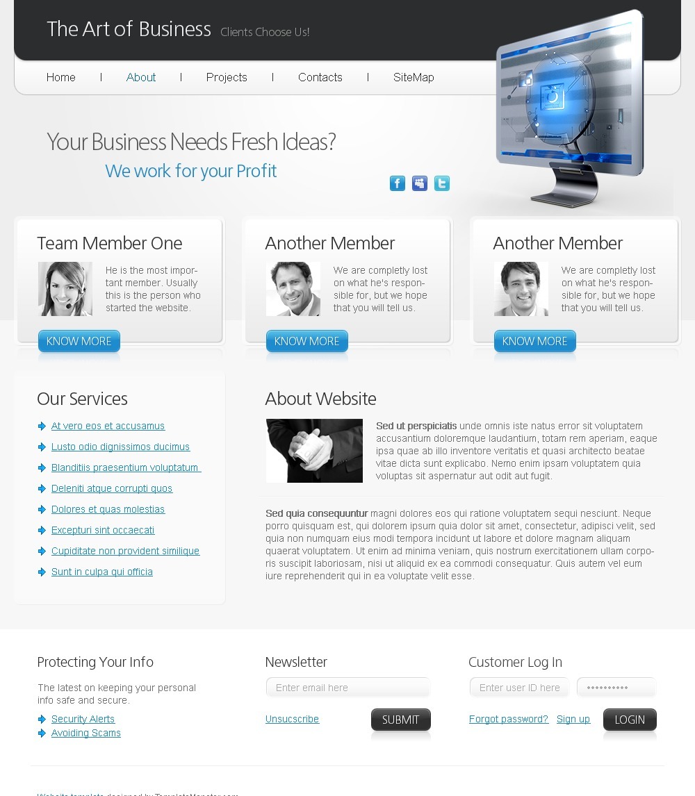 Free HTML5 Website Template - Art of Business