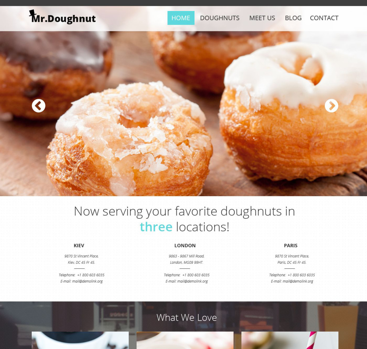 Bakery Responsive Website Template #52022