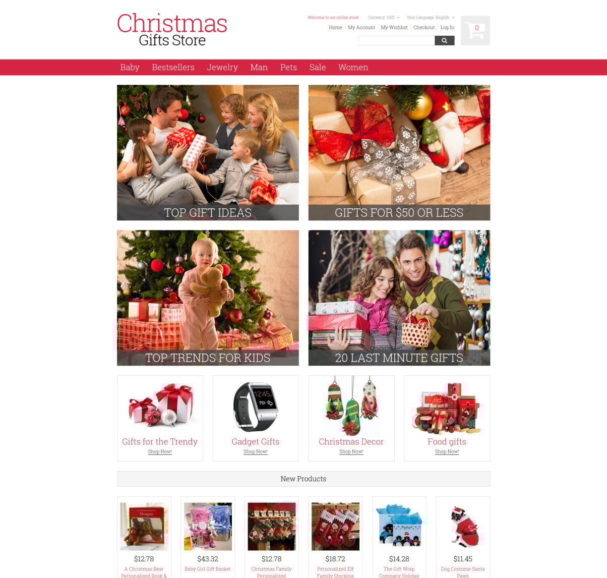 Christmas Gifts Magento Theme #52015 - TemplateMonster