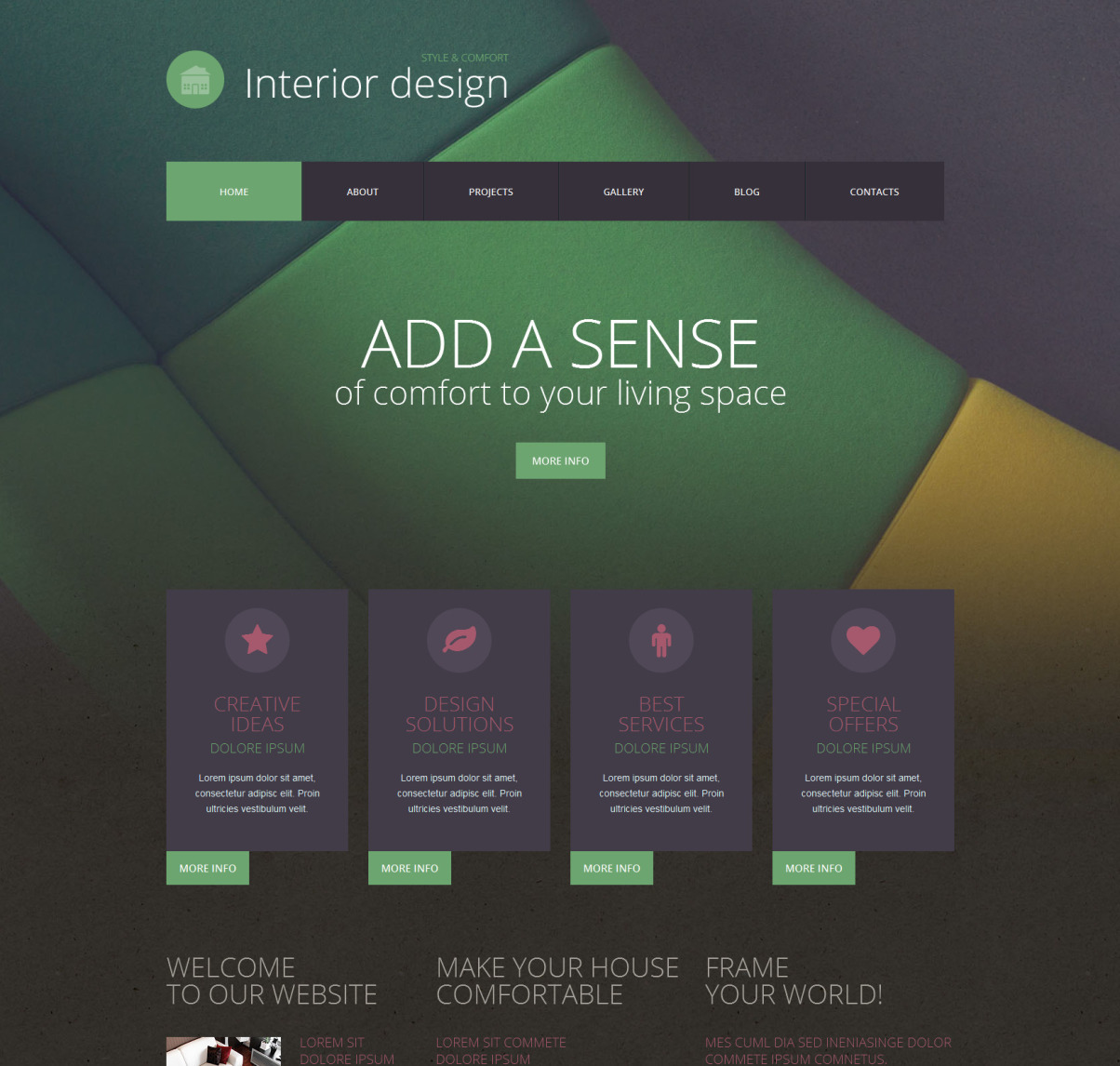 Interior Design Responsive WordPress Theme #52064