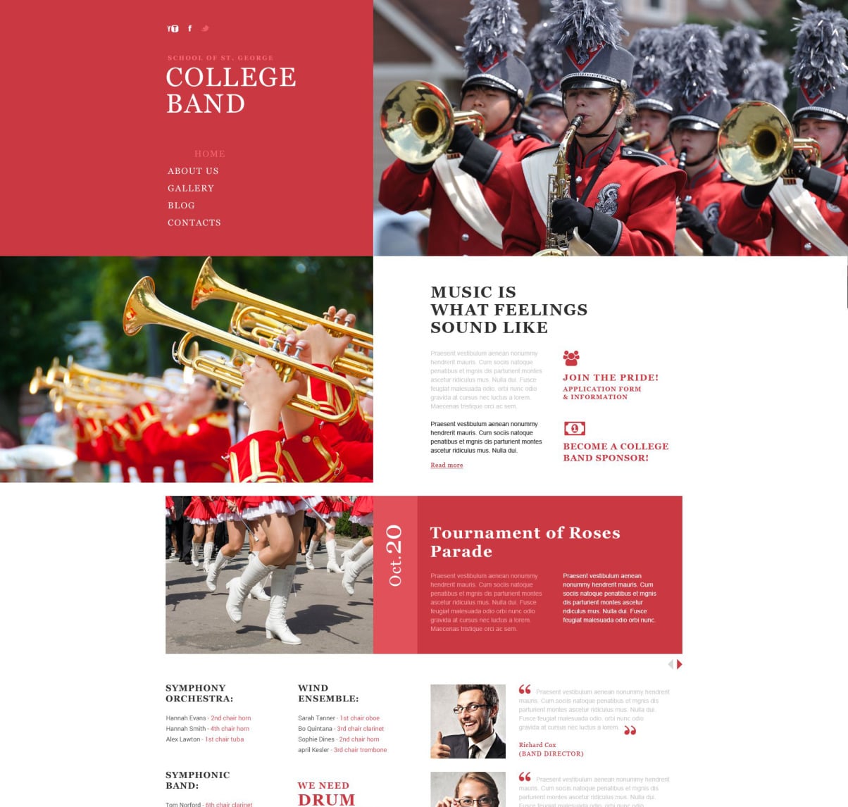 Music Band Responsive Website Template #52017